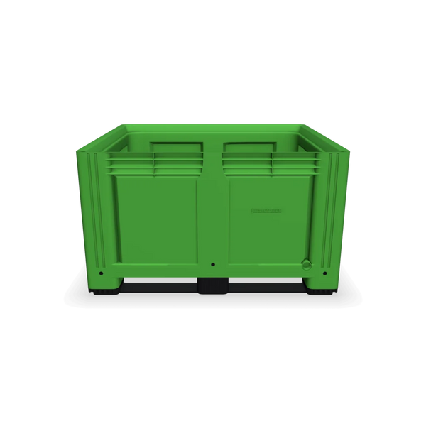 Buy Green Plastic Box Pallet with Solid Sides Online UK