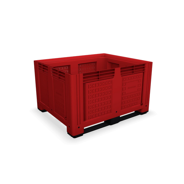 Buy Red Plastic Pallet Box with Vented Sides Online UK