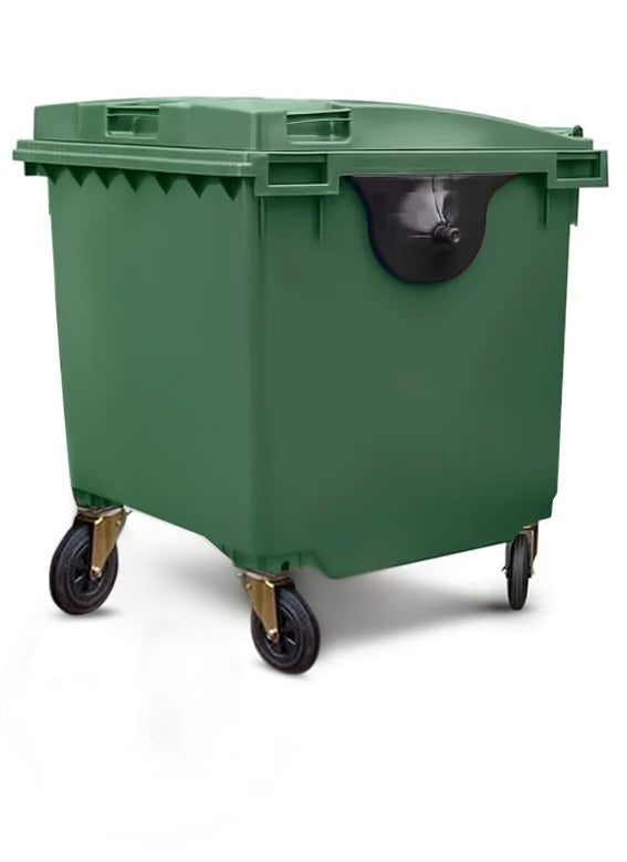 Green 1100 Litre Wheelie Bins For Sale - Wheelie Bin Solutions