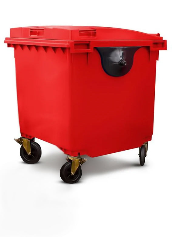 Red 1100 Litre Wheelie Bins For Sale - Wheelie Bin Solutions